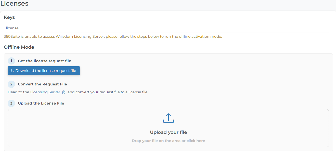 Offline License Update Process
